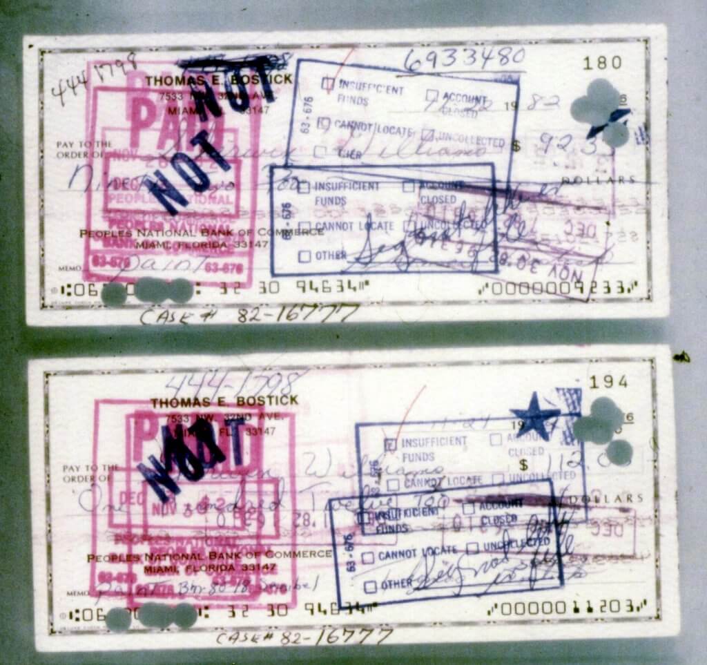 Cancellation Stamps - Questioned Documents - Norwitch Document Laboratory