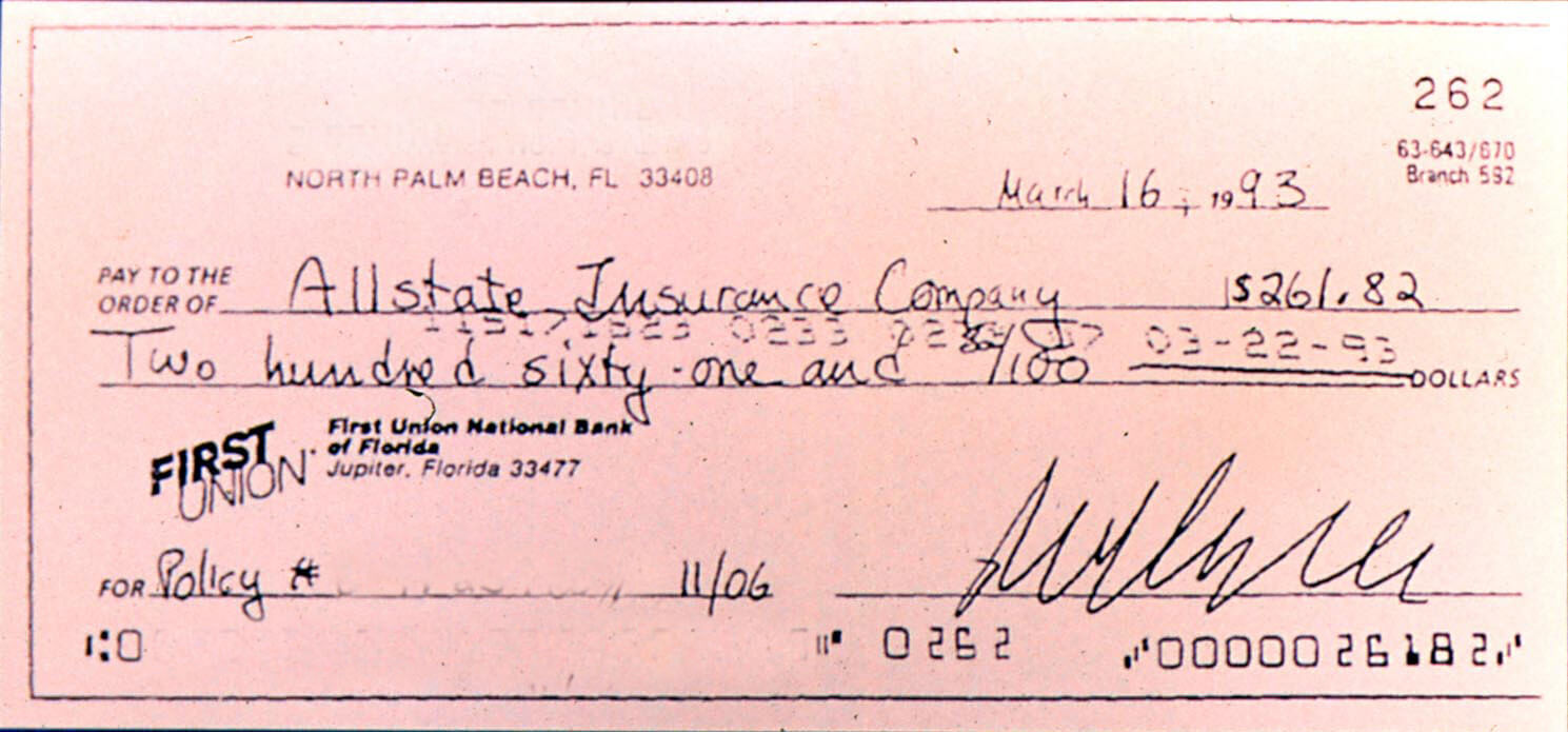 Check Standard - Questioned Documents - Norwitch Document Laboratory